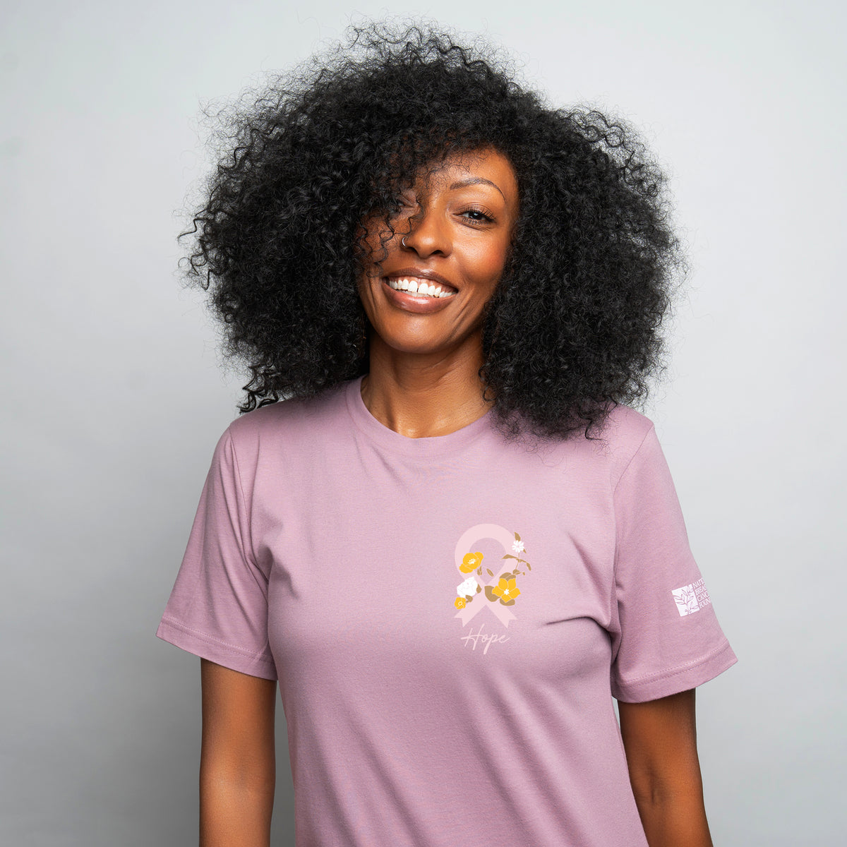 Pink Ribbon Breast Cancer T-Shirt - Pink - Floral- NBCF – NBCF Shop