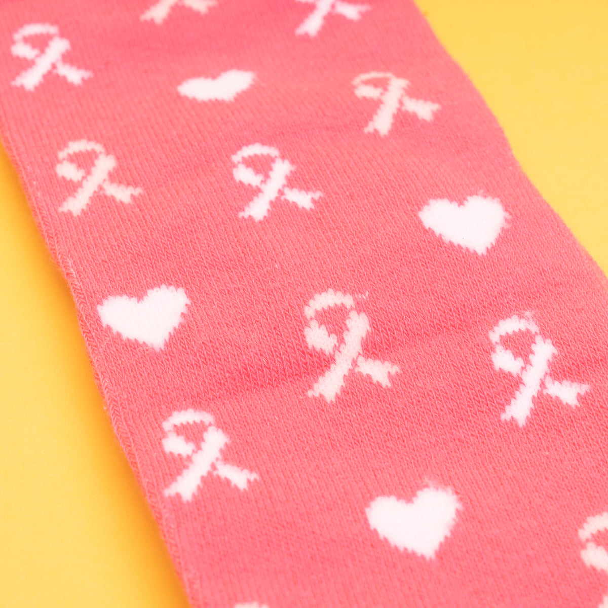 Breast Cancer Awareness Pink Ribbon Heart Socks - Pink - NBCF – NBCF Shop