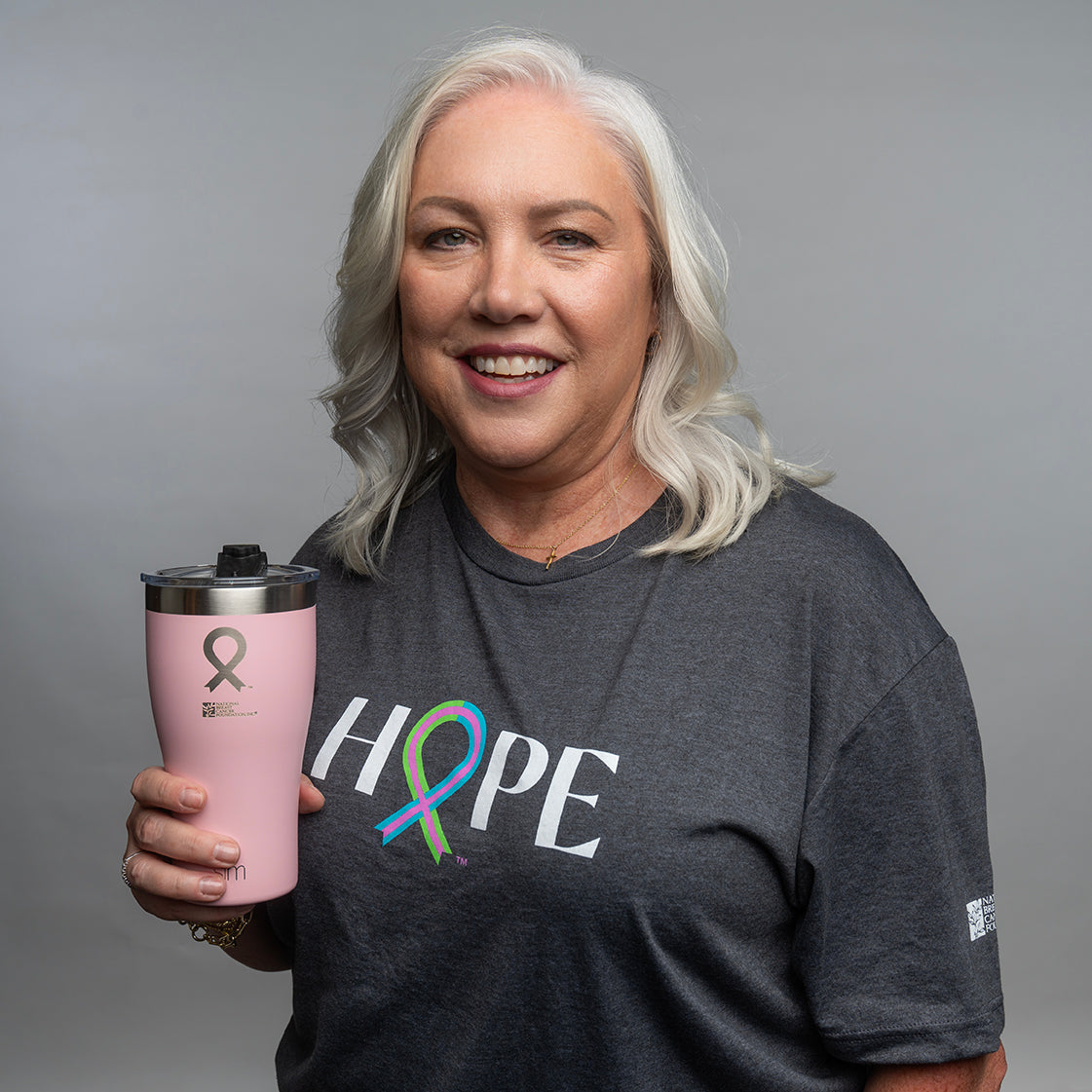 Simple Modern Pink Ribbon Insulated Tumbler - Pink - NBCF – NBCF Shop