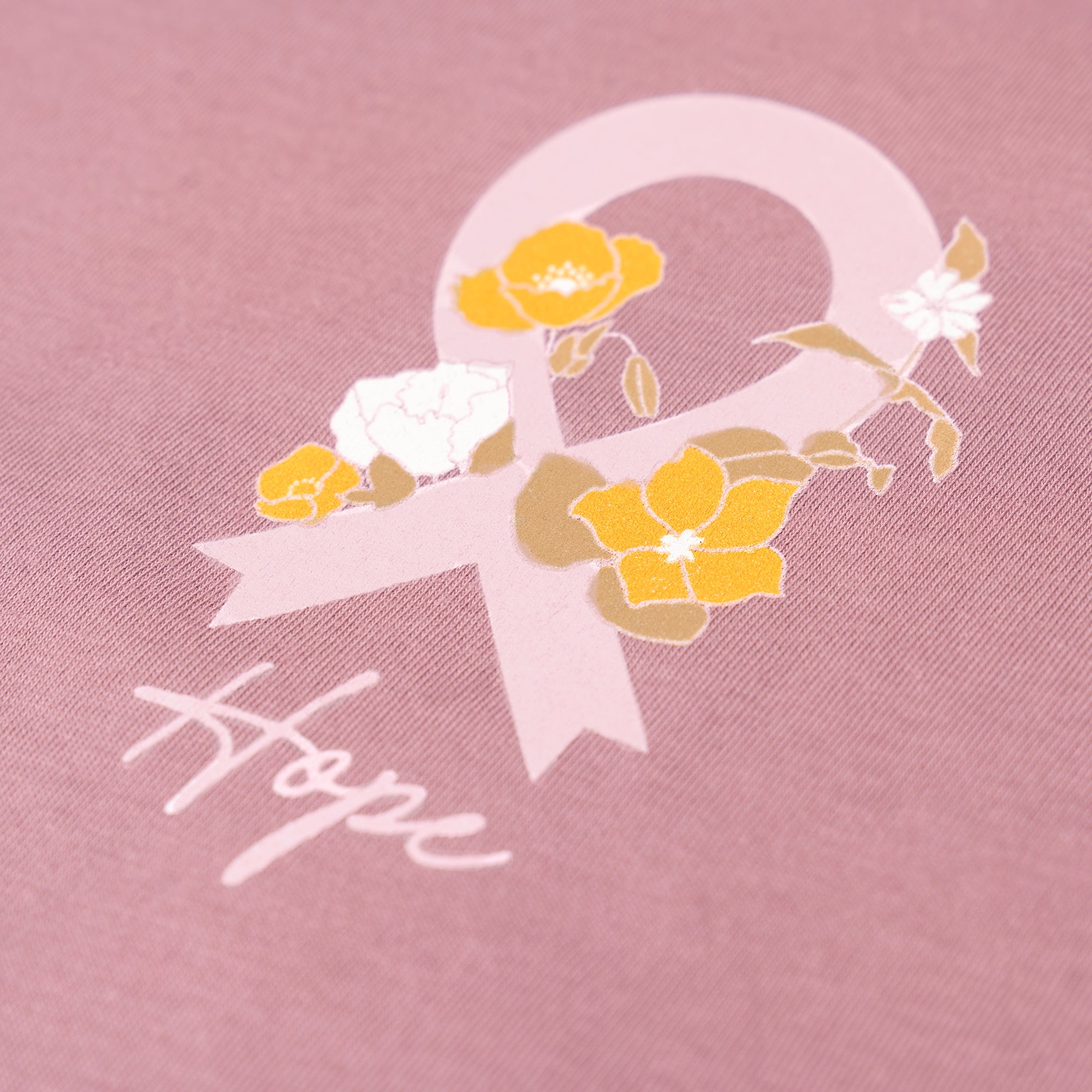 Pink Ribbon Breast Cancer T-Shirt - Pink - Floral- NBCF – NBCF Shop