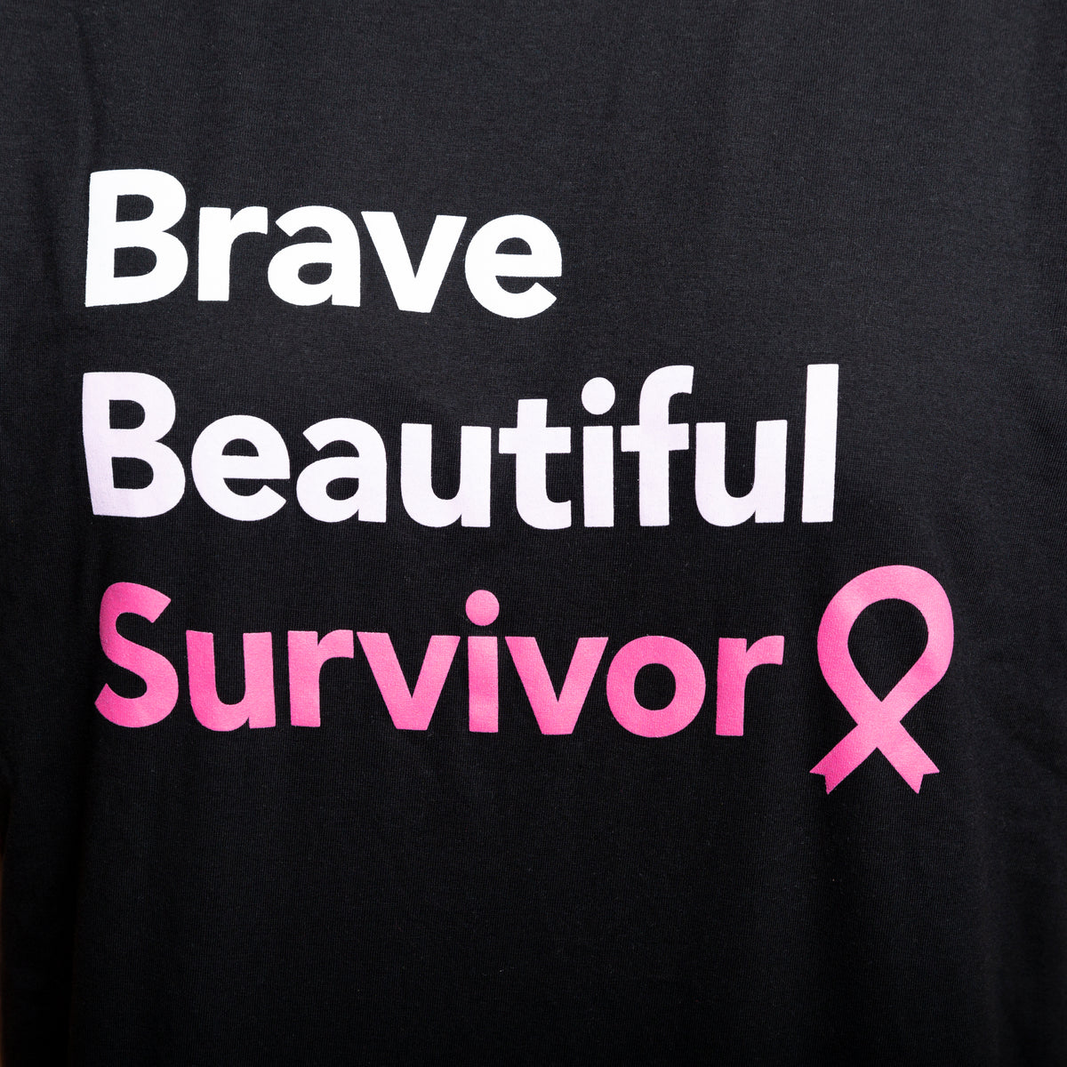 Breast Cancer Brave Beautiful Survivor T-Shirt - Black - NBCF – NBCF Shop
